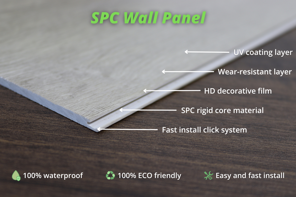 Wood Surface SPC Wall Panel - Durable & Waterproof Wall Solutions | Emosin Flooring